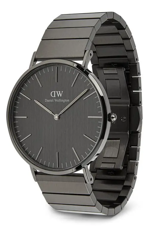 DANIEL WELLINGTON Classic Piano Link Bracelet Watch - Grey
