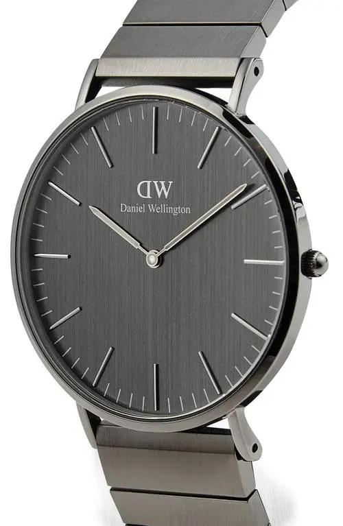 DANIEL WELLINGTON Classic Piano Link Bracelet Watch - Grey