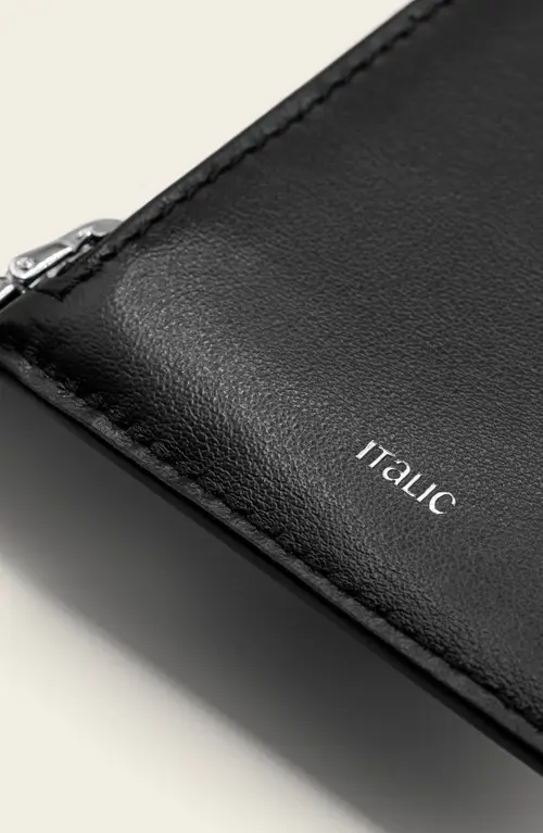 ITALIC Albee Leather Card Holder - Black