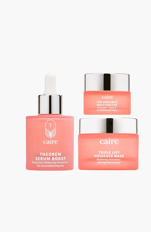 CAIRE BEAUTY 30 Day Trio Theorem Serum Boost, Mask - Coral