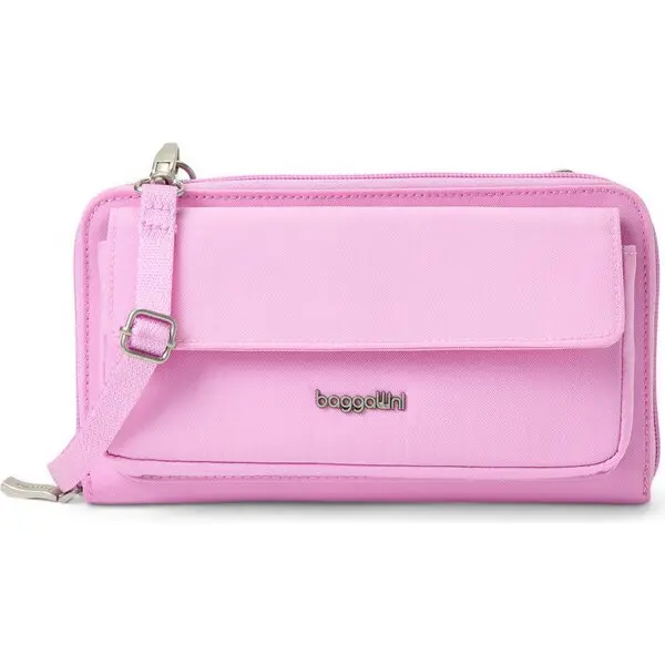 BAGGALLINI Rfid Phone Wallet Crossbody Bag - Hibiscus Pink