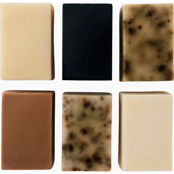 SUMMER SOLACE TALLOW Tallow Soap Core Collection 6 Bars Best Value Regenerative Tallow - Off-white/light Brown