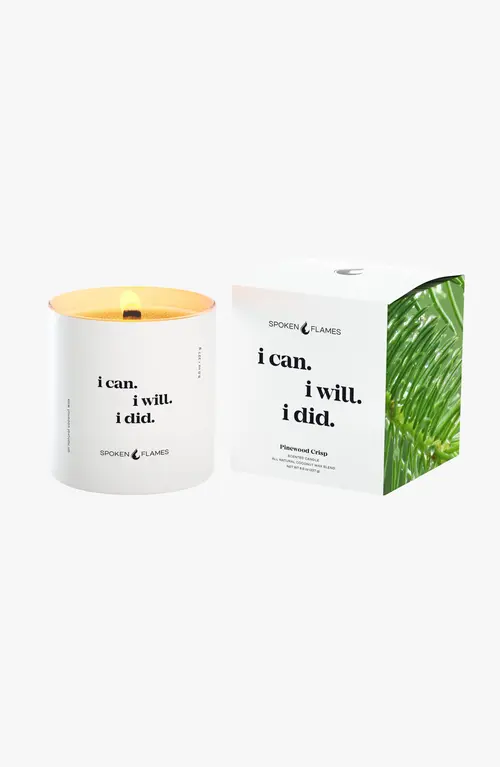 SPOKEN FLAMES I Can. I Will. I Did. Candle