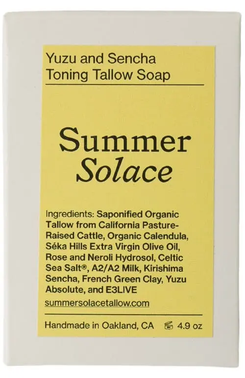SUMMER SOLACE TALLOW Yuzu And Sencha Toning Bar Soap With E3live