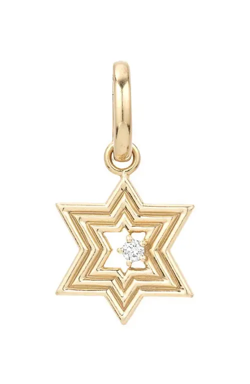 Adina Reyter Groovy Star Of David Hinged Charm - Yellow