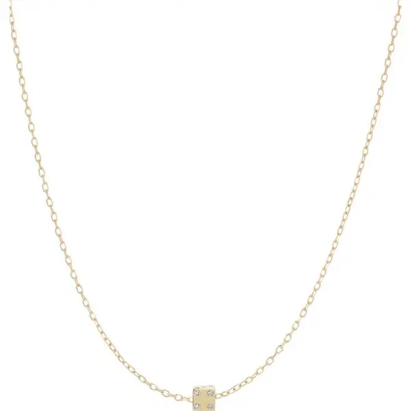 Adina Reyter Diamond Dice Bead Necklace - Yellow