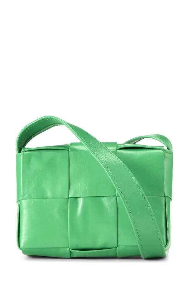 Bottega Veneta Maxi Intrecciato Candy Cassette Crossbody - Green
