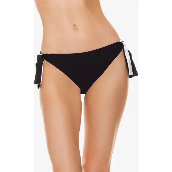 Helen Jon Reversible Tie Hipster Bikini Bottom - Black White