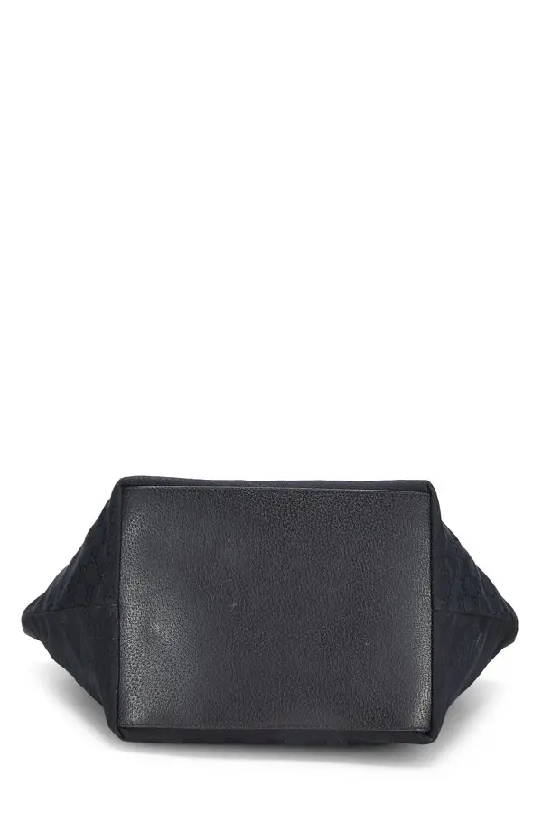 Gucci Gg Canvas Web Soft Zip Tote - Black