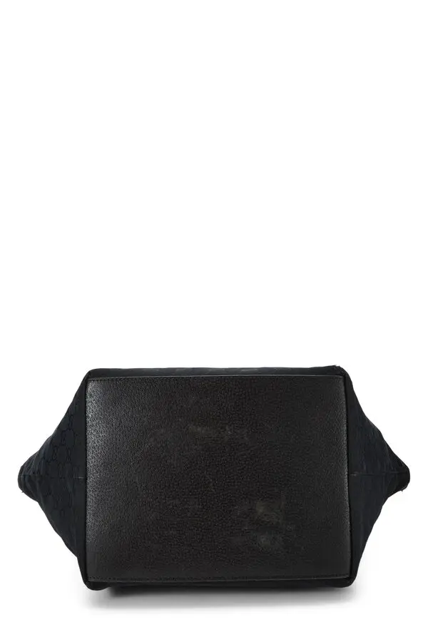 Gucci Gg Canvas Web Soft Zip Tote - Black