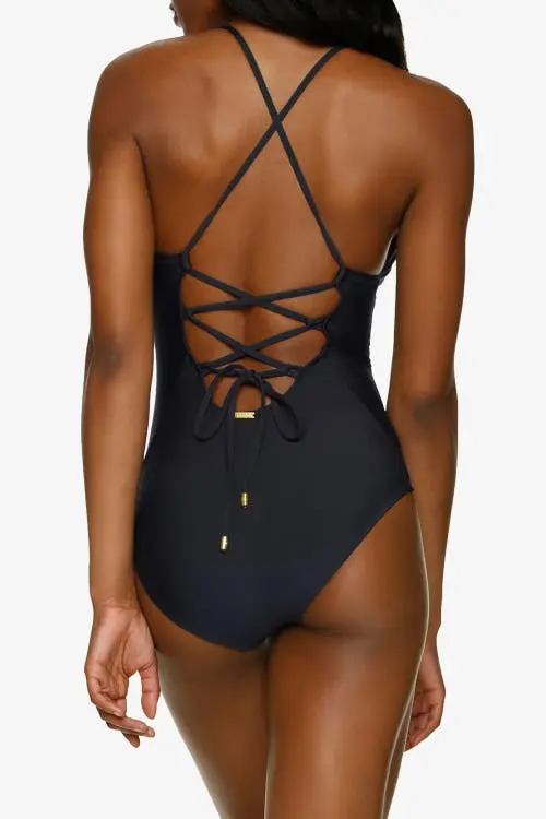 Helen Jon Lattice Back One-piece