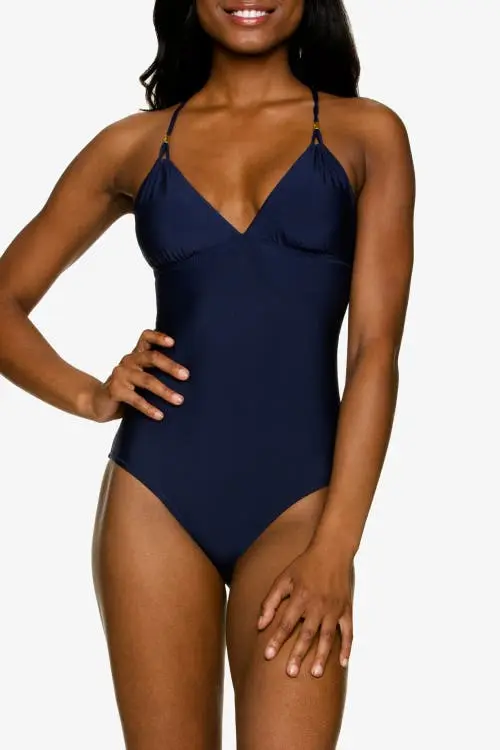 Helen Jon Lattice Back One-piece - Navy