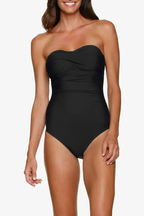 Helen Jon Twist Bandeau One-piece - Black