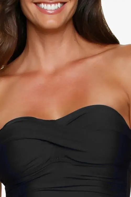 Helen Jon Twist Bandeau One-piece - Black