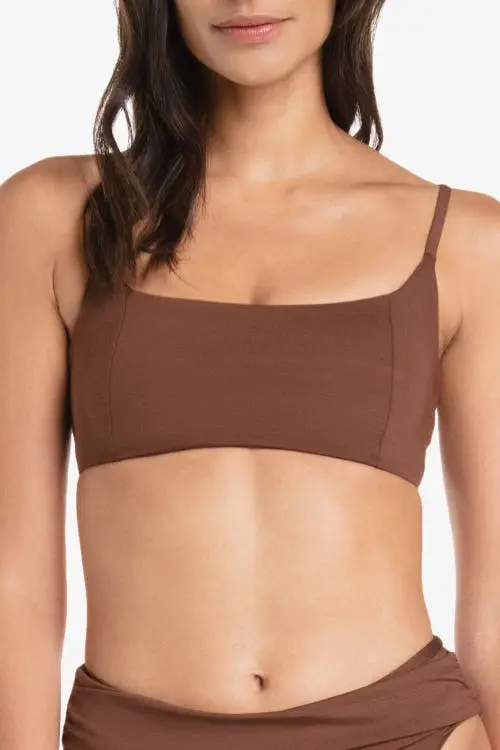 Helen Jon Ballet Bralette - Textured Chocolate Brown