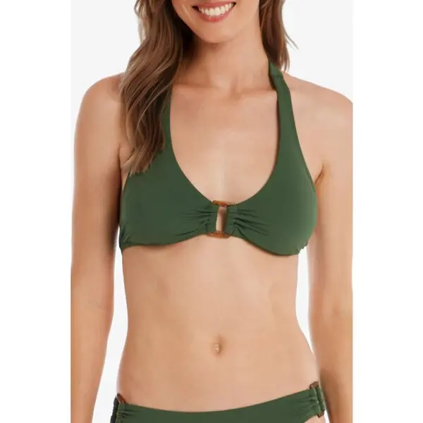 Helen Jon Tortoise Halter Top - Textured Fatigue
