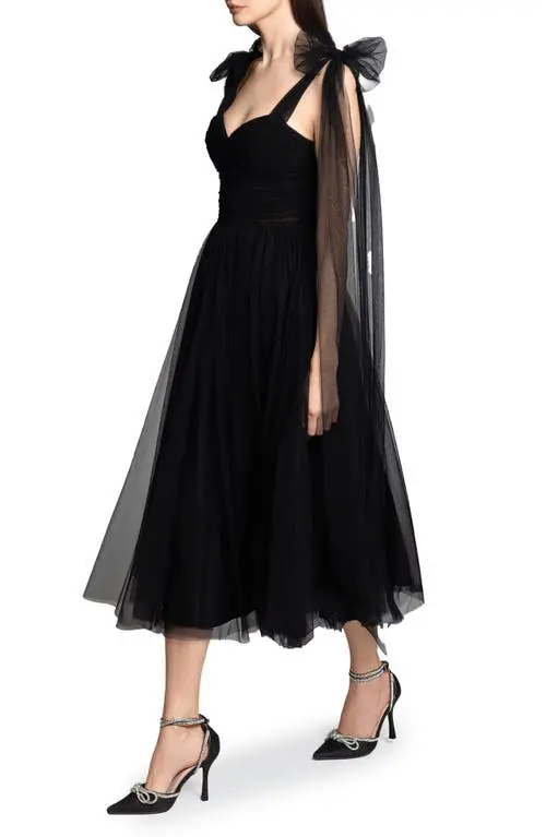 GHRAIL Bowery Tulle Cocktail Midi Dress