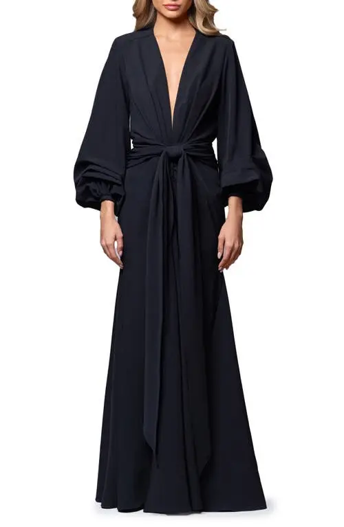 GHRAIL Millie Crepe Gown - Black