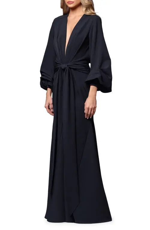 GHRAIL Millie Crepe Gown - Black