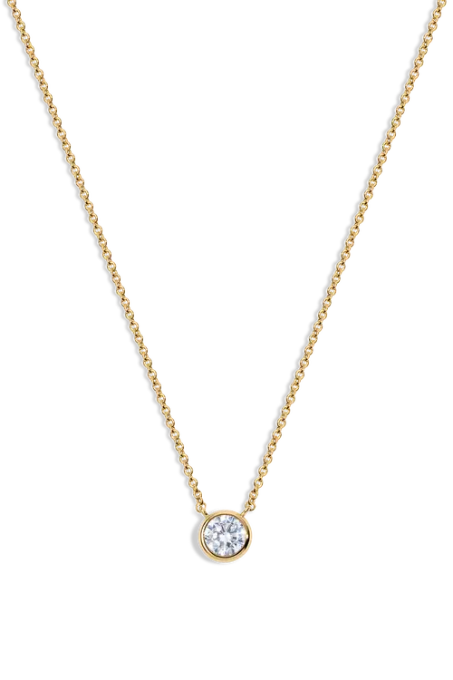 ELECTRIC PICKS Coco Round Cubic Zirconia Pendant Necklace - Gold