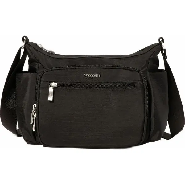 BAGGALLINI Crosstown Hobo Crossbody Bag - Black