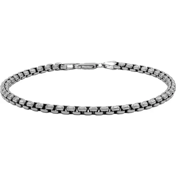 DONATELLO GIAN Round Box Link Bracelet - Silver