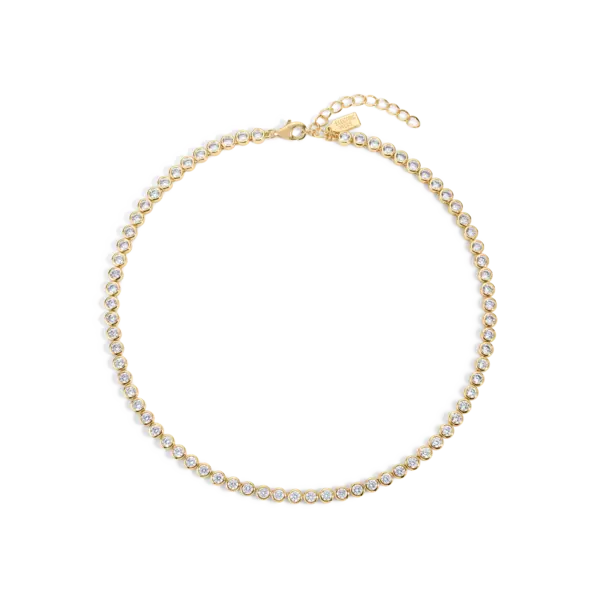 ELECTRIC PICKS Jewel Bezel Tennis Necklace - Gold