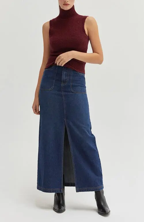 CRESCENT Denim Maxi Skirt