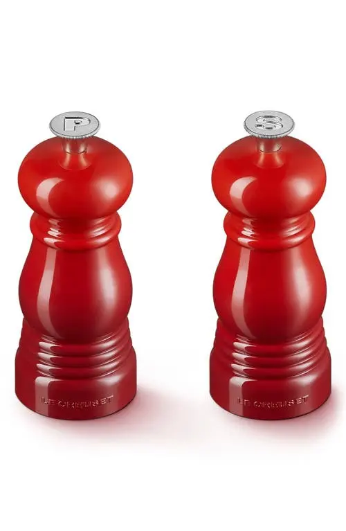 LE CREUSET Classic Petite Salt & Pepper Mill Set - Cerise