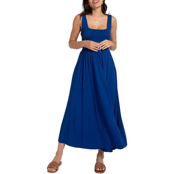 slim fit dress slacks Flutter Sleeve Empire Waist Flare Maternity Maxi Dress main image 0