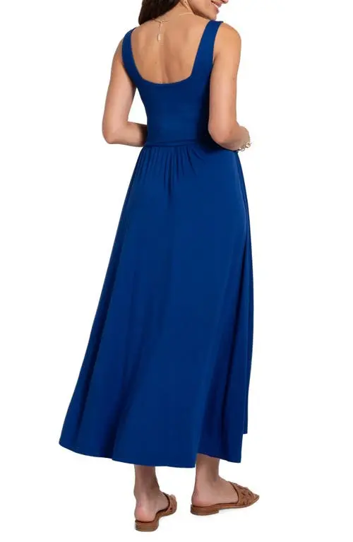 princess polly baby blue dress Seraphine Sleeveless Fit & Flare Knit Maternity Dress - Cobalt