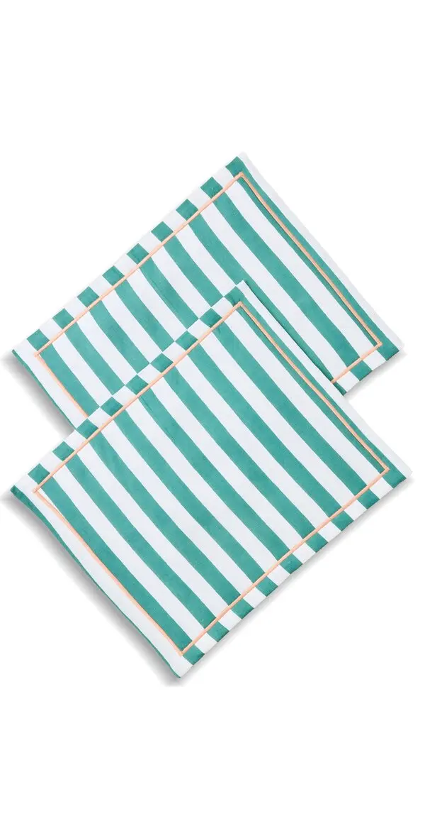 La DoubleJ Placemat Set Of 2 - Riviera Verde