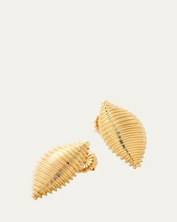 Alison Lou 14k Yellow Gold Shell Earrings - Yg