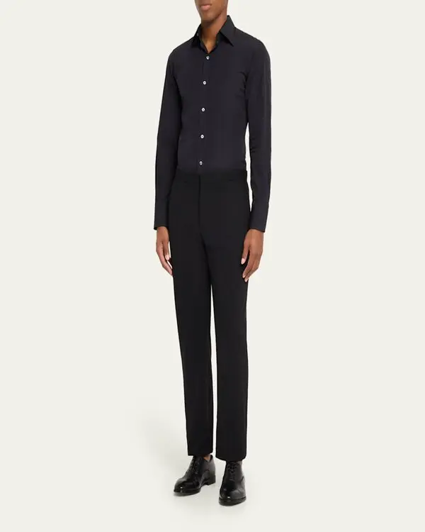 FERRAGAMO Boston Brogue Leather Oxfords - Black