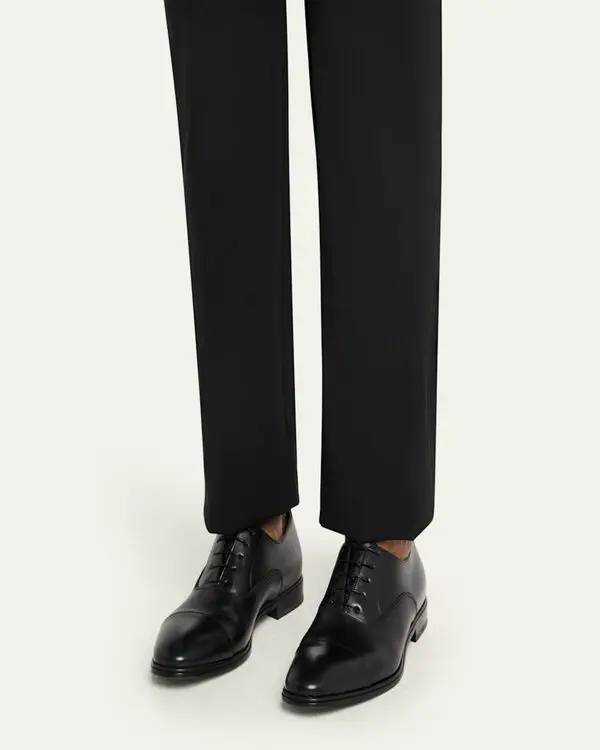 FERRAGAMO Boston Brogue Leather Oxfords - Black