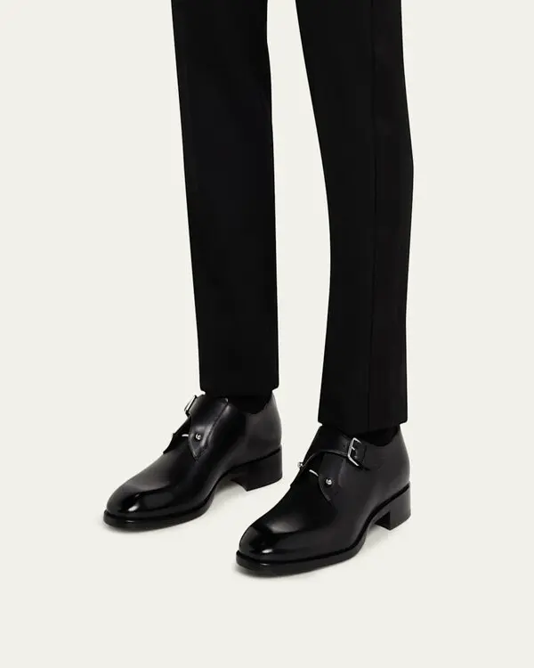 CHRISTIAN LOUBOUTIN Chambeli Leather Loafers - Black