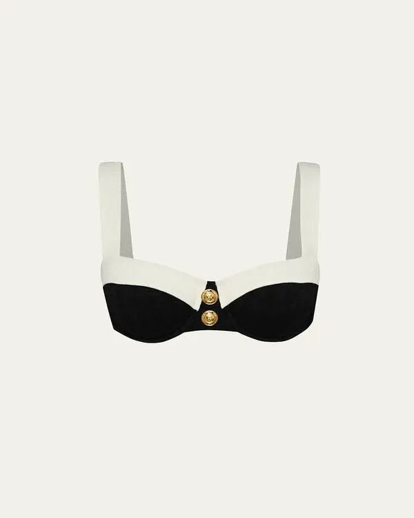 L'Agence Alexandria Bikini Top - Black