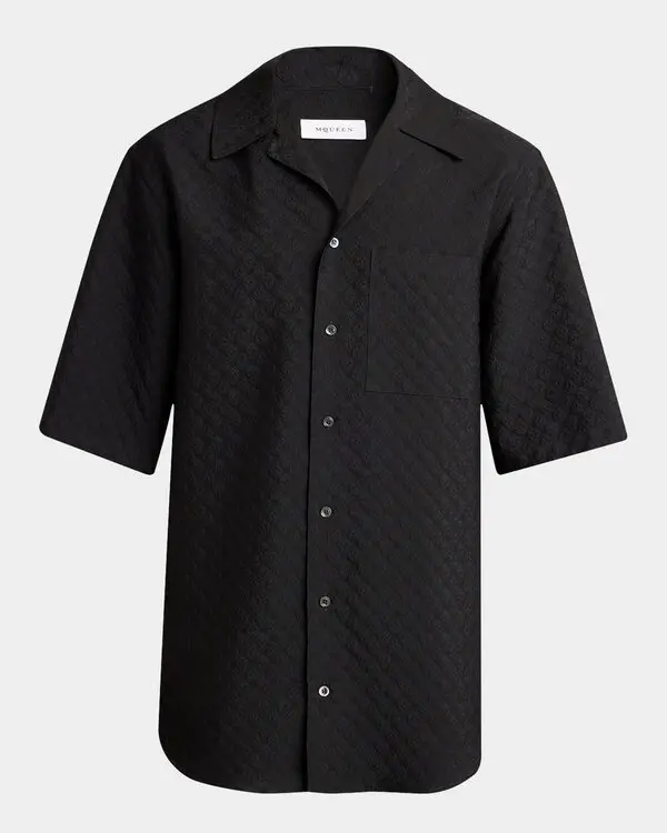 Alexander McQueen Skull Jacquard Pajama Shirt - Nero/nero