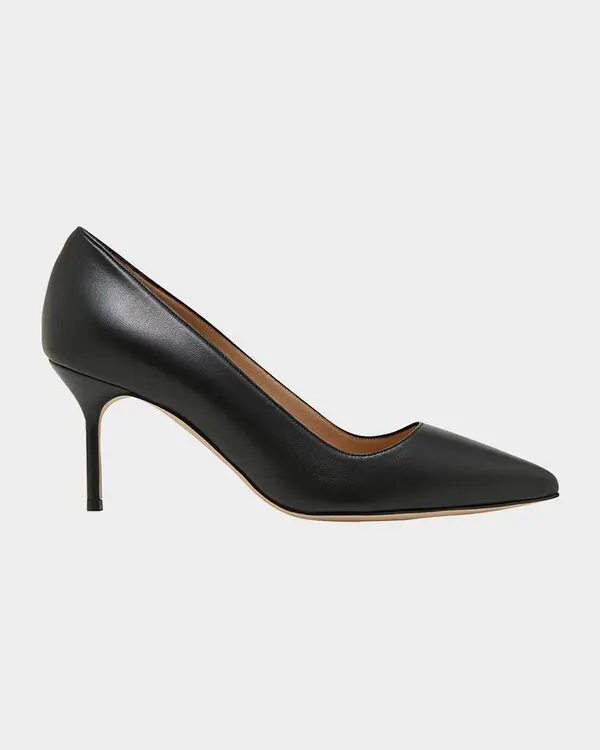 Manolo Blahnik Bb 70mm Leather Pumps