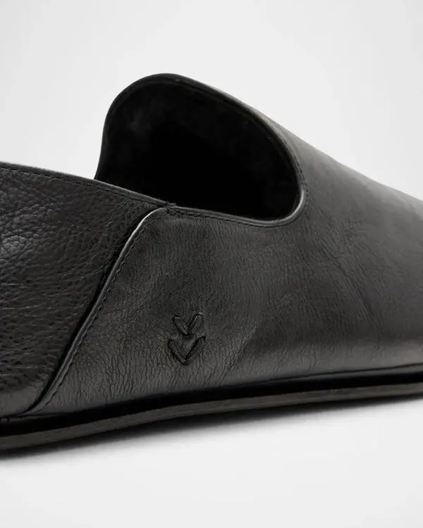 John Varvatos Lodge Shearling-lined Leather Moccasins