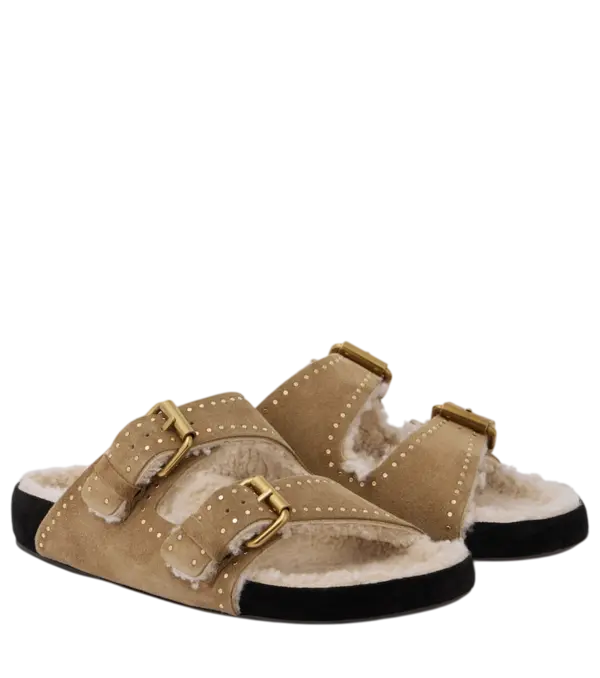 Isabel Marant Étoile Lennyo Suede Slides - Grey