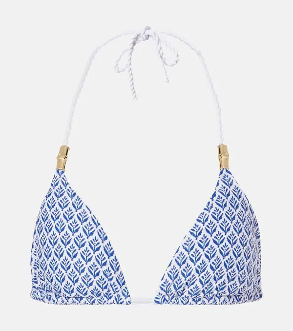 Heidi Klein Cape Cod Triangle Bikini Top - Blue