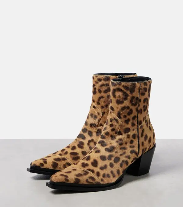 JIMMY CHOO Cece 60 Leopard-print Ankle Boots - Brown