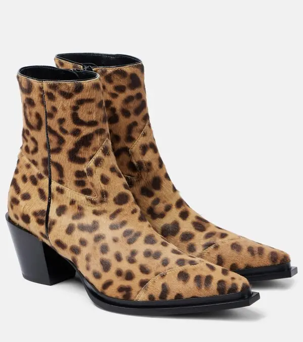 JIMMY CHOO Cece 60 Leopard-print Ankle Boots - Brown