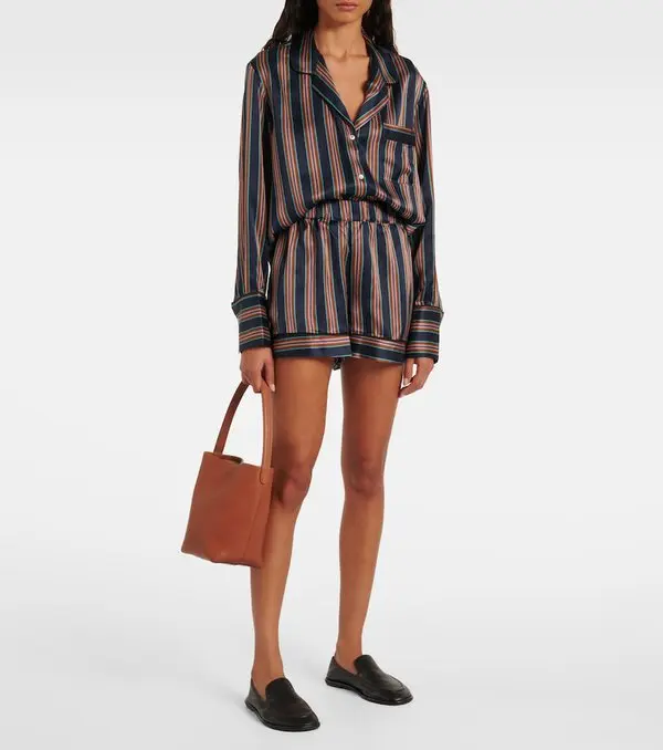 Asceno Paris Silk Charmeuse Shirt