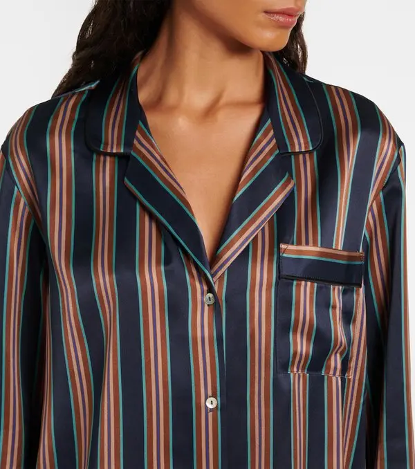Asceno Paris Silk Charmeuse Shirt