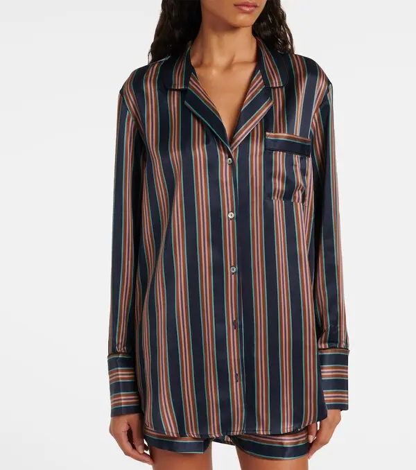 Asceno Paris Silk Charmeuse Shirt