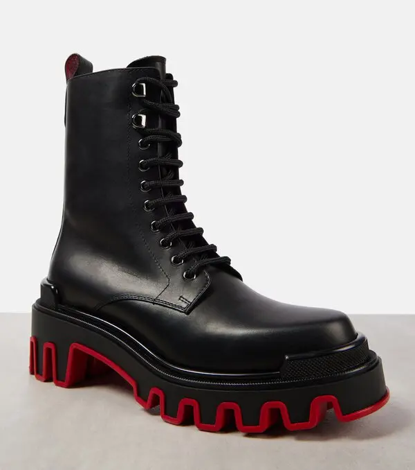 CHRISTIAN LOUBOUTIN Dune Trott Alta Leather Combat Boots