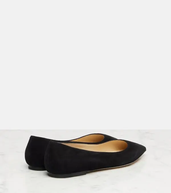 JIMMY CHOO Romy Suede Ballet Flats - Black