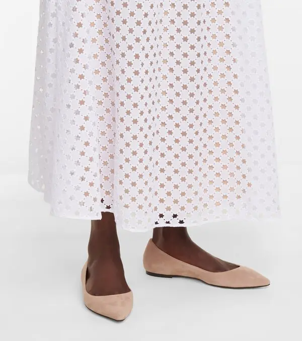 JIMMY CHOO Romy Suede Ballet Flats - Pink